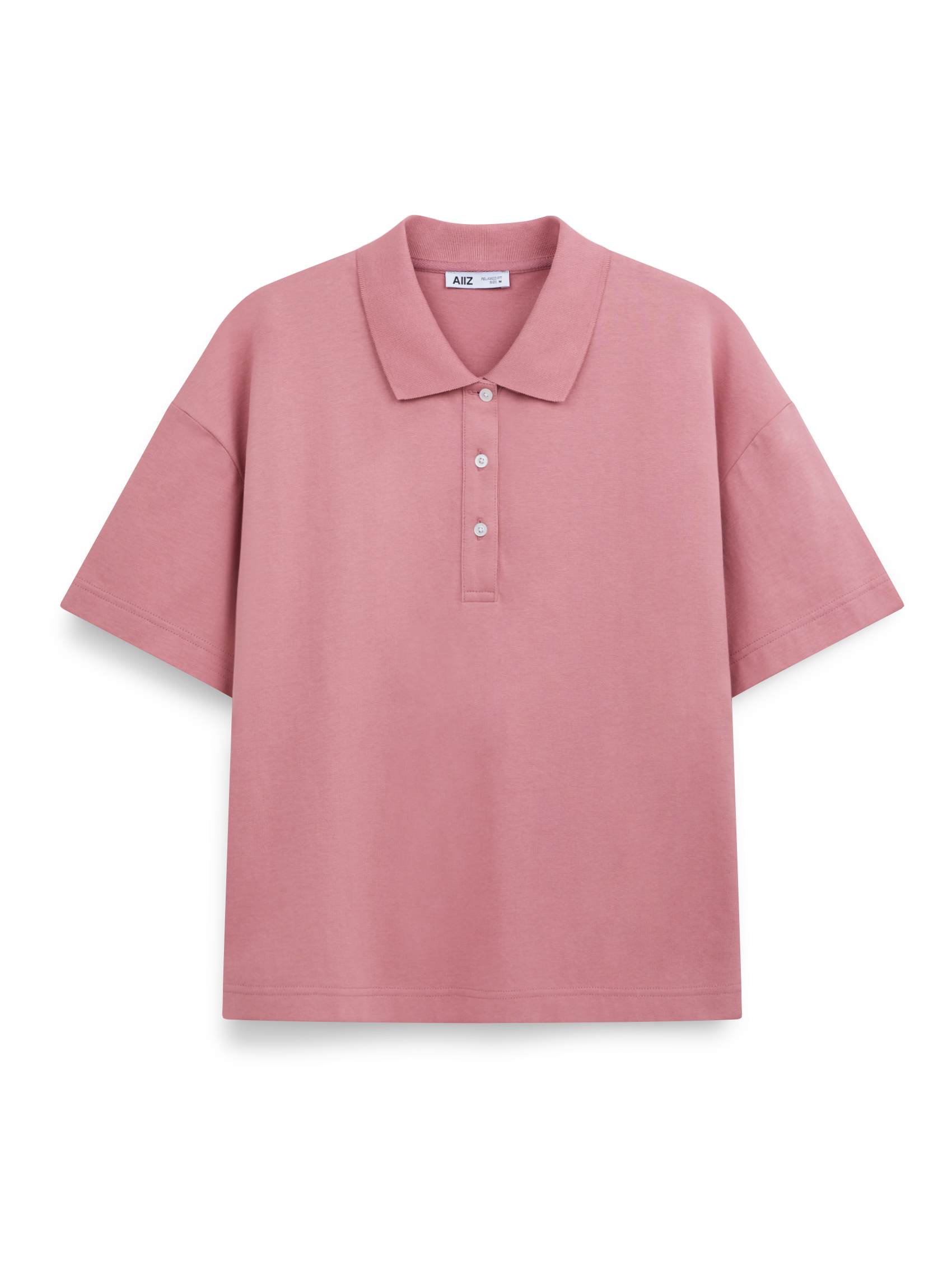 AIIZ (เอ ทู แซด) - AIIZ เสื้อโปโลผู้หญิงทรงหลวมสีพื้น AIIZ Women's Relaxed Fit Polo Shirt ...
