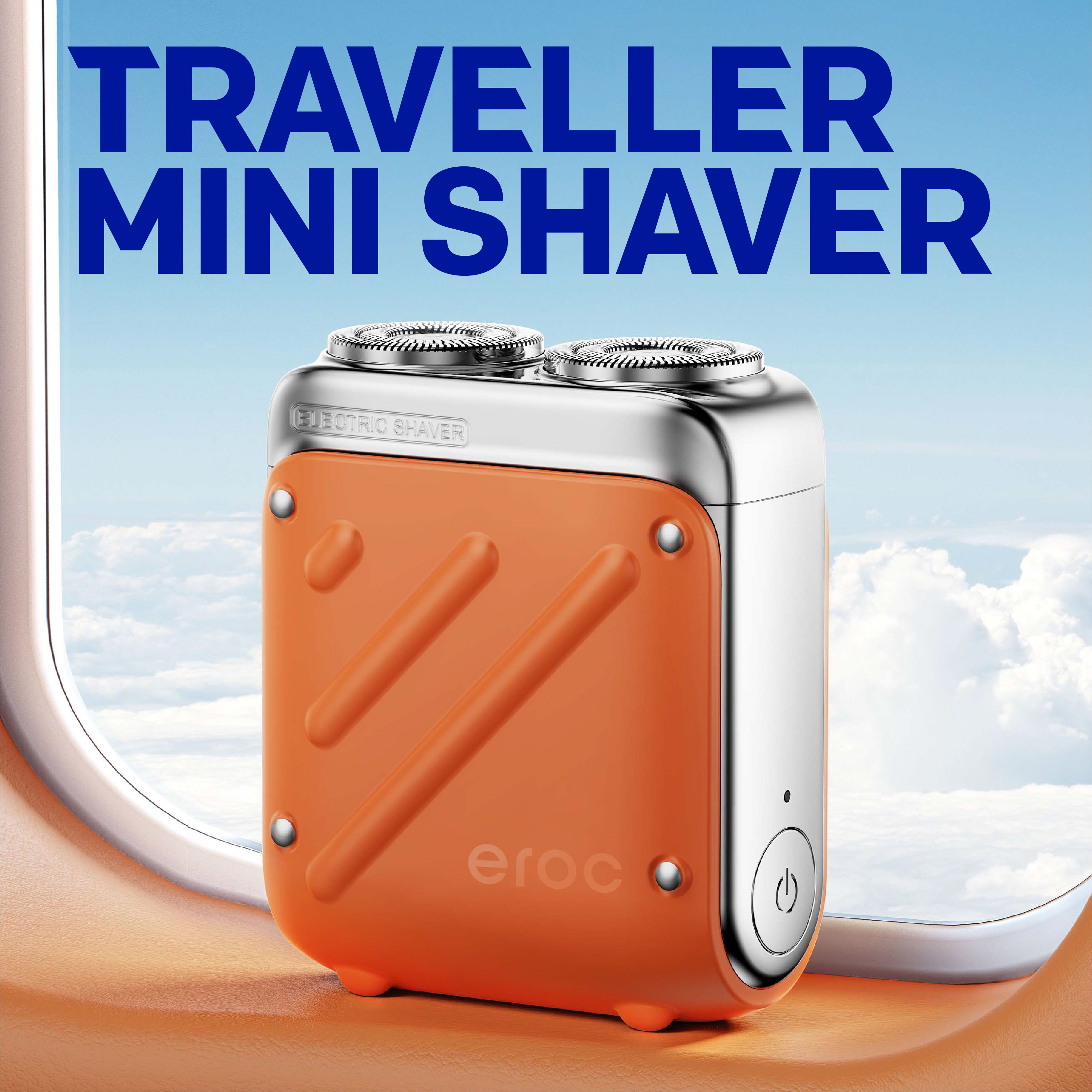 Eroc Mini Shaver เครื่องโกนหนวดพกพาขนาดเล็กแหวนคู่ เครื่องโกนหนวดผู้ชาย ...