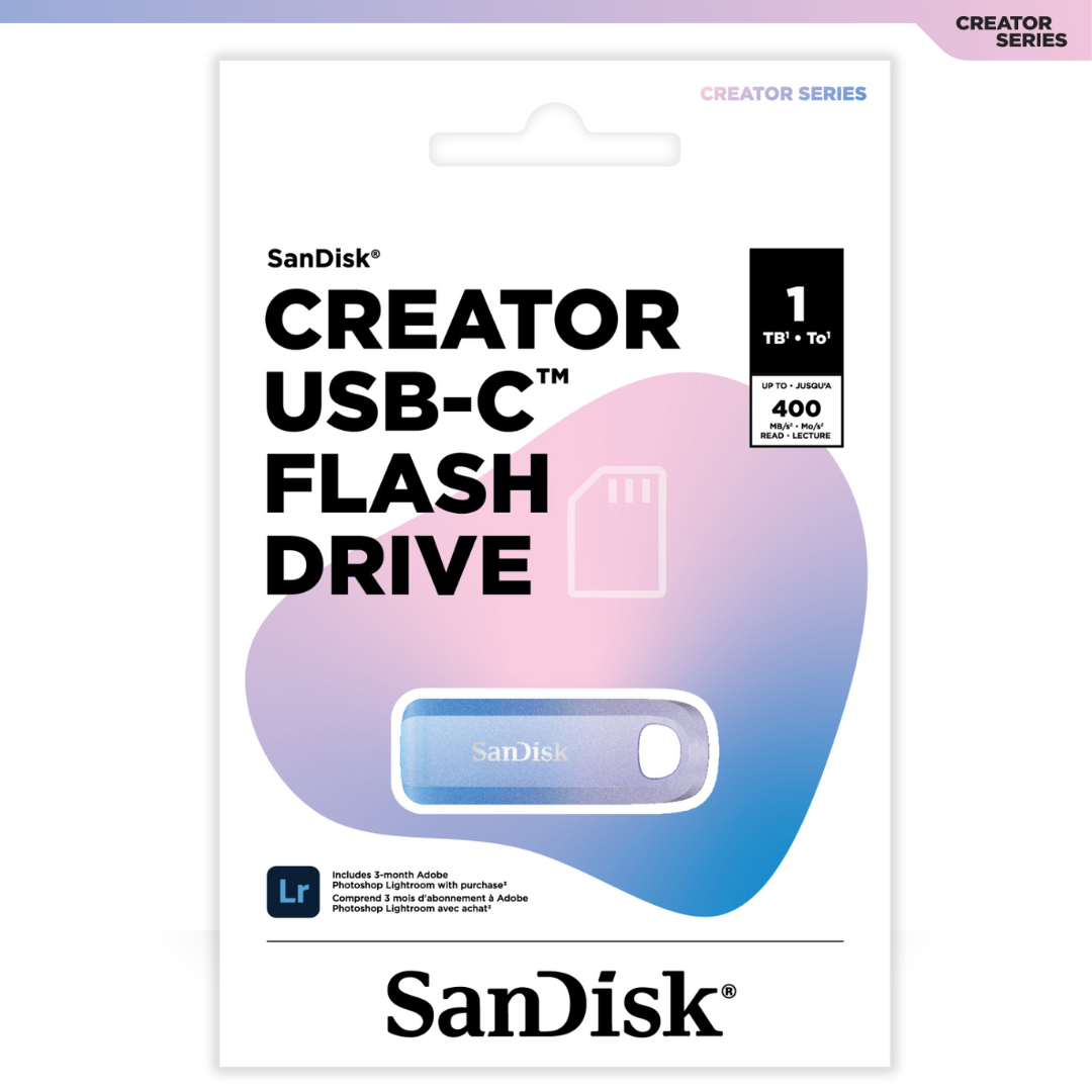 SanDisk Creator USB-C Flash Drive - 512GB Read Up to 400MB/s USB 3.2 ...