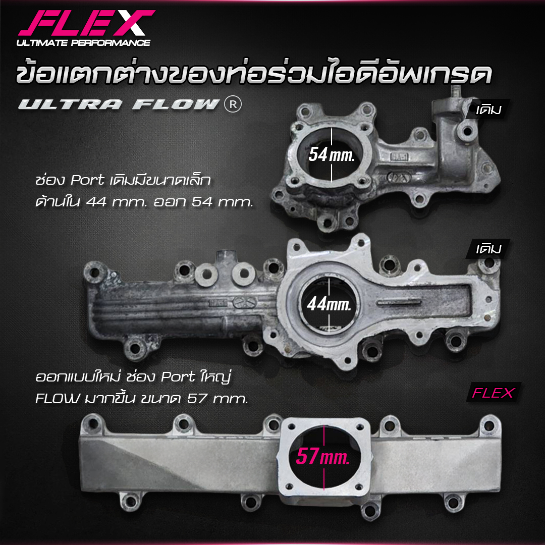 ท่อร่วมไอดีอัพเกรด ULTRA FLOW FLEX ตรงรุ่น ISUZU DMAX 1.9 Upgrade ...