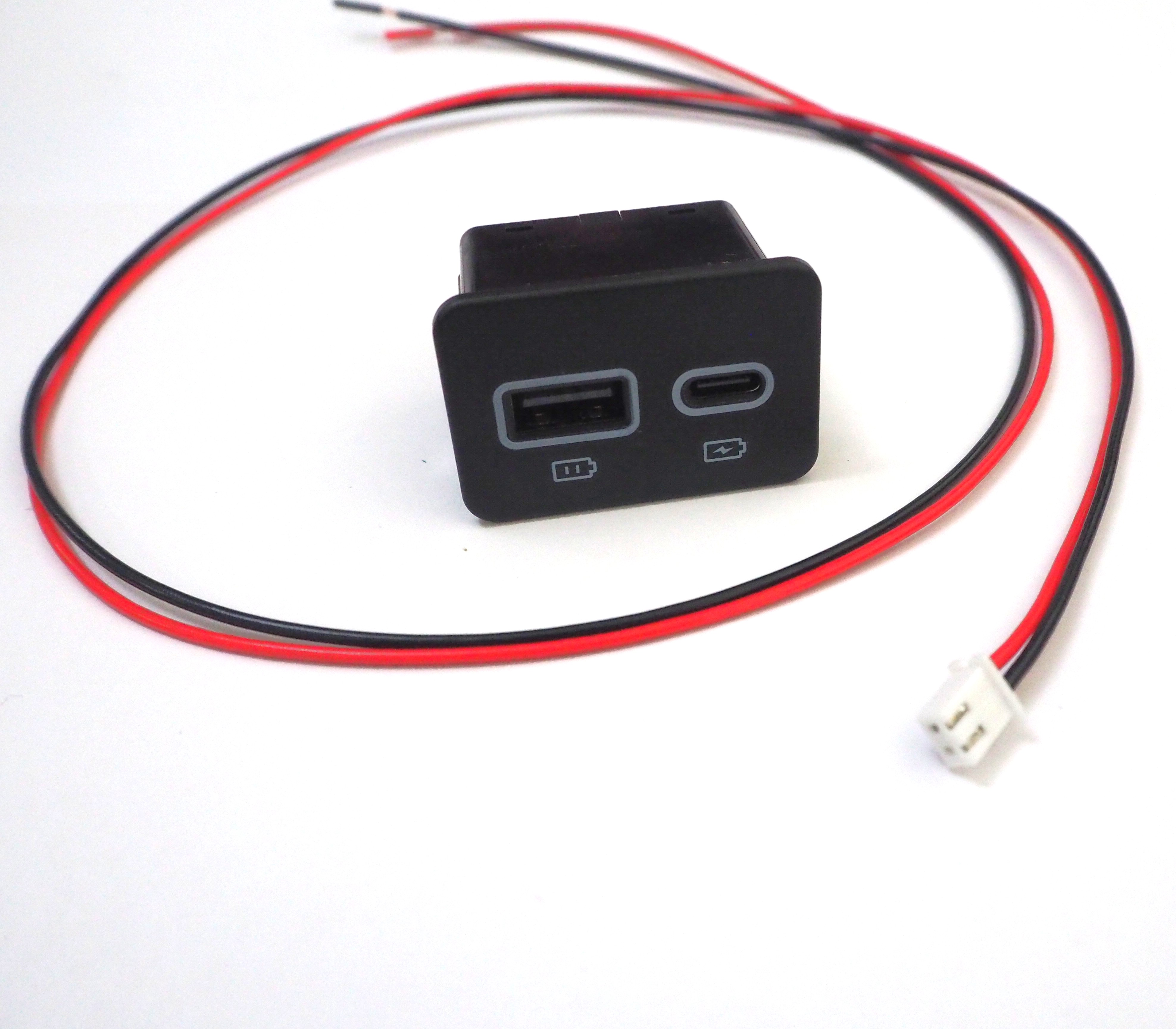 (ราคาต่ออัน) ช่องชาร์จ (รุ่น GL8) ดัดแปลง/ติดตั้งในรถยนต์ ติดเบาะรถ ช่องเสียบ 2 ช่อง USB type A ...