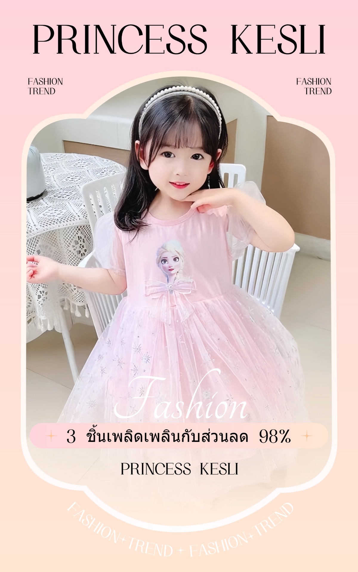 PRINCESS KESLI ชุดซินเดอเรลล่า เด็ก สาวชุดเจ้าหญิง ตาข่ายชุดเด็กผู้หญิง ...