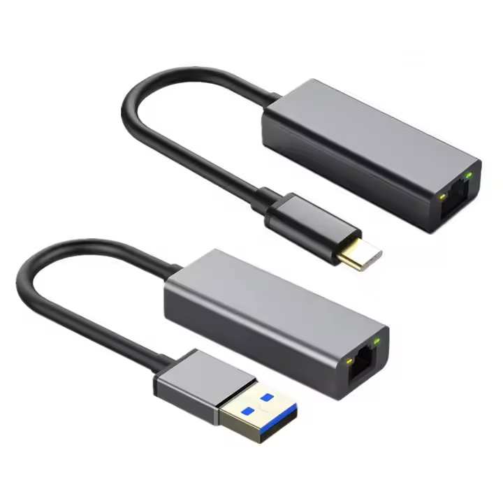 1000Mอะแดปเตอร์เครือข่ายอีเทอร์เน็ต USB 3.0 Type C ตัวผู้ถึง RJ45 Lan ...