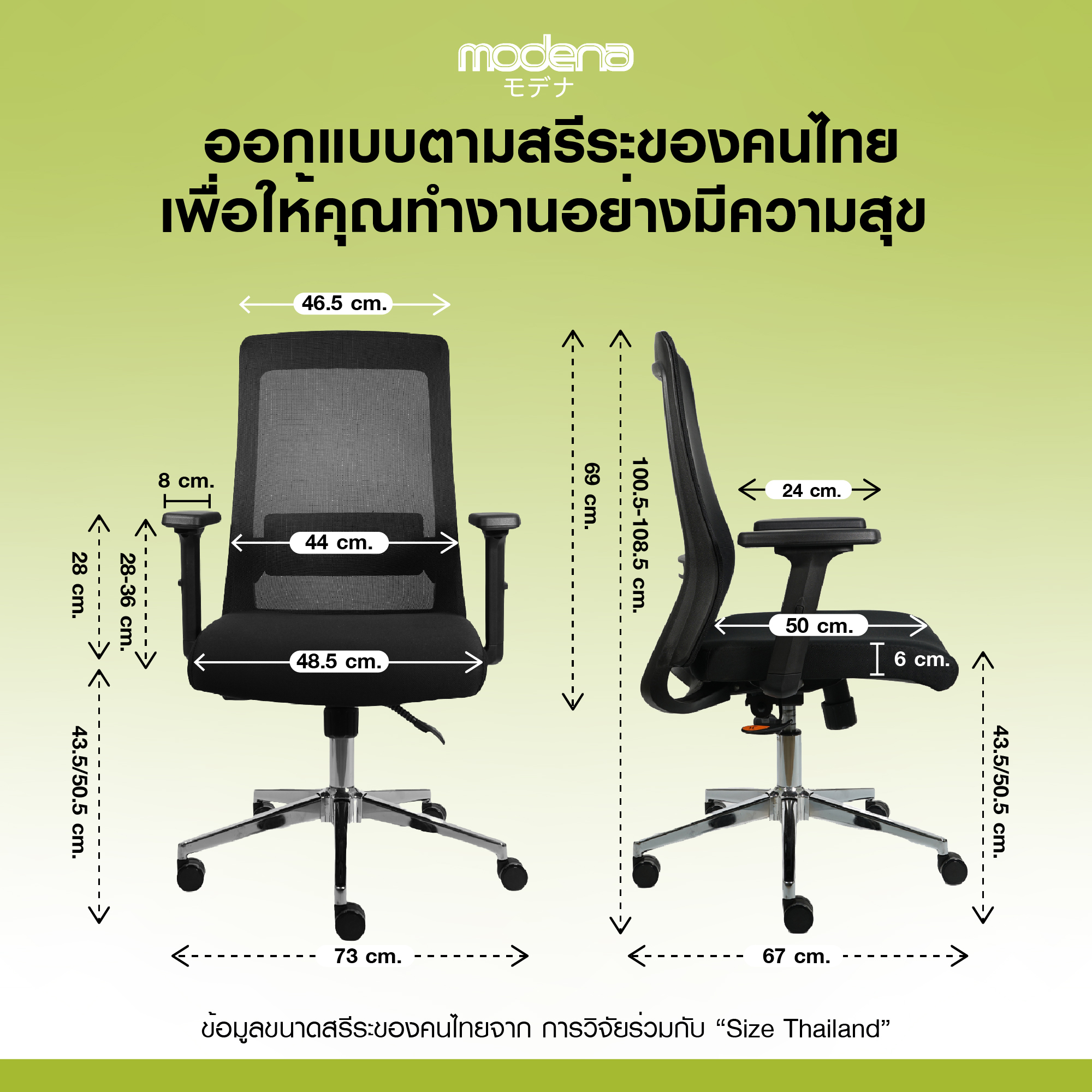 [โค้ดลดเพิ่ม25% เก็บหน้ากิจกรรม] Modena เก้าอี้สำนักงาน Master - เก้าอี้ทำงาน เก้าอี้ออฟฟิศ ...