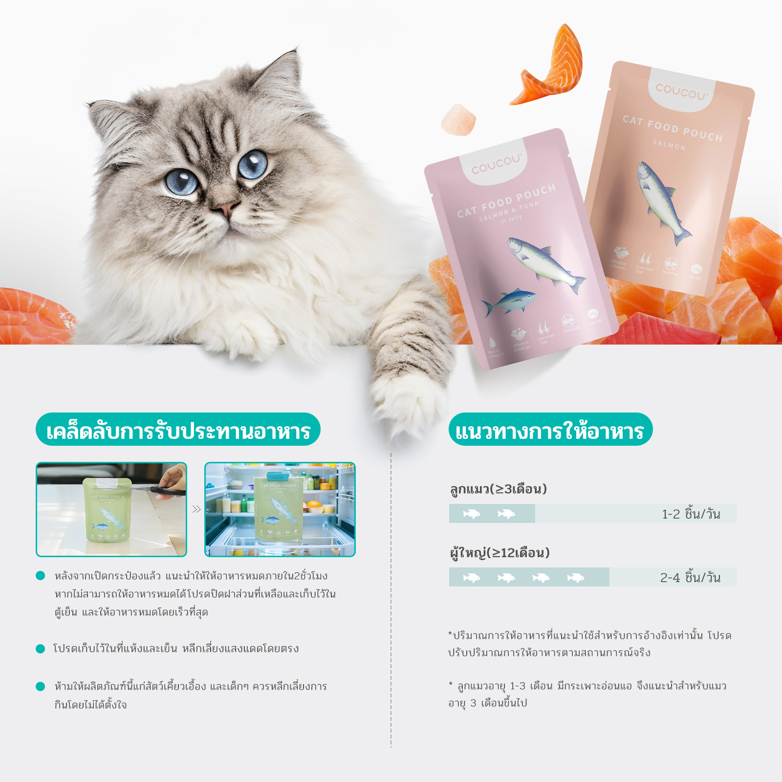 Coucou 85 กรัม*12 อาหารเปียกแมว สุขภาพดี | Shopee Thailand