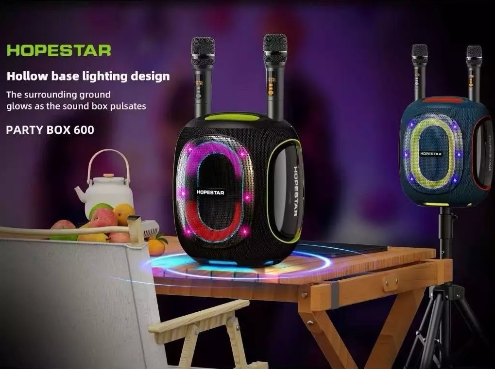 HOPESTAR ลำโพงบลูทูธ 300วัตต์ รุ่น Partybox 600 ไมค์ลอย 2ตัว BT5.3 กันน้ำ IPX5 รับประกันศูนย์ไทย ...