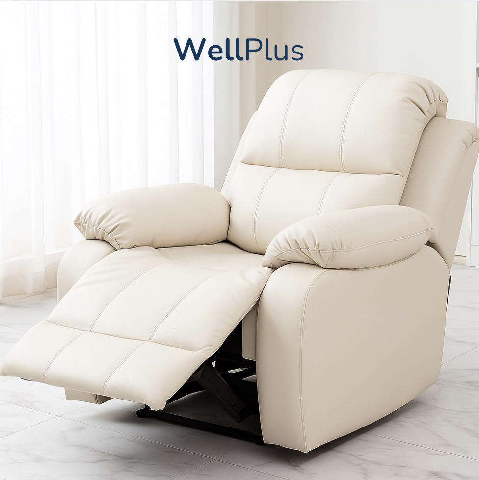Wellplus เก้าอี้พักผ่อนรีไคเนอร์ หุ้มหนังสังเคราะห์ Recliner | Shopee Thailand