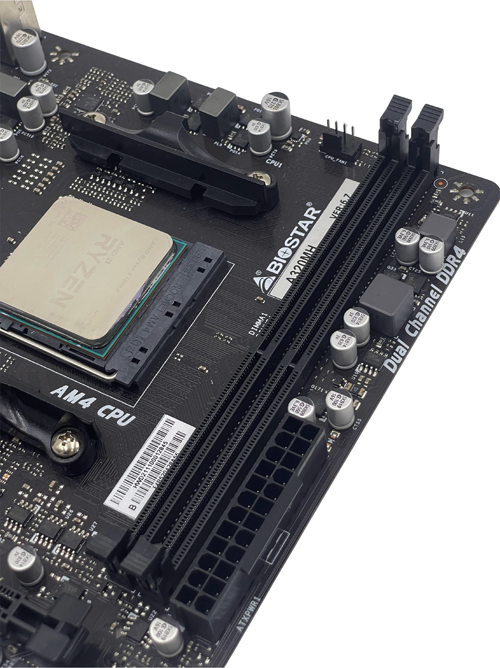 มือสอง ชุด AMD R5 1600X Core 6 Threads 12 พร้อมบอร์ด Biostar A320MH ...