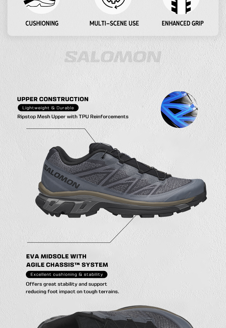 SALOMON XT-6 SHADOW Unisex Sportstyle Sneakers Official Store | Shopee ...