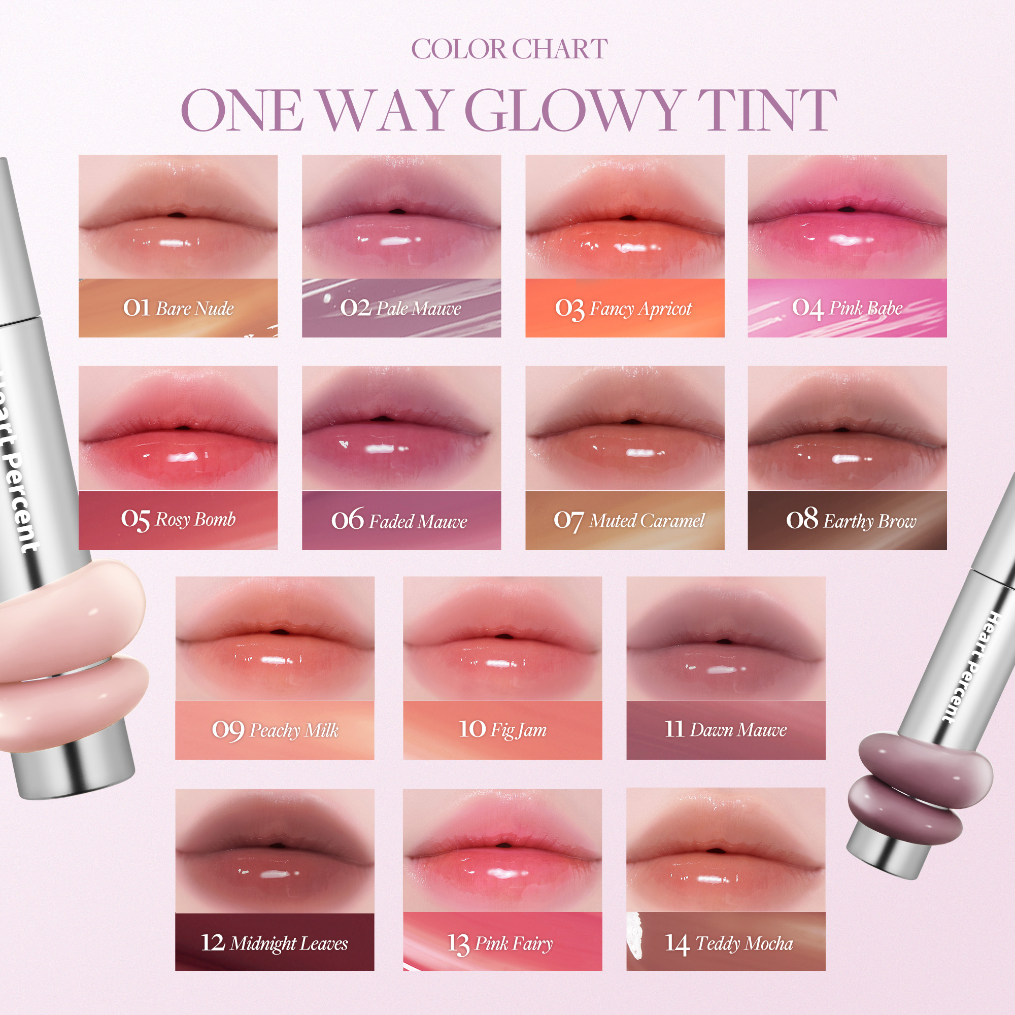 Heart Percent Dote On Mood One Way Glowy Tint #ฮาร์ทเปอร์เซ็นต์ #ลิปทิ ...