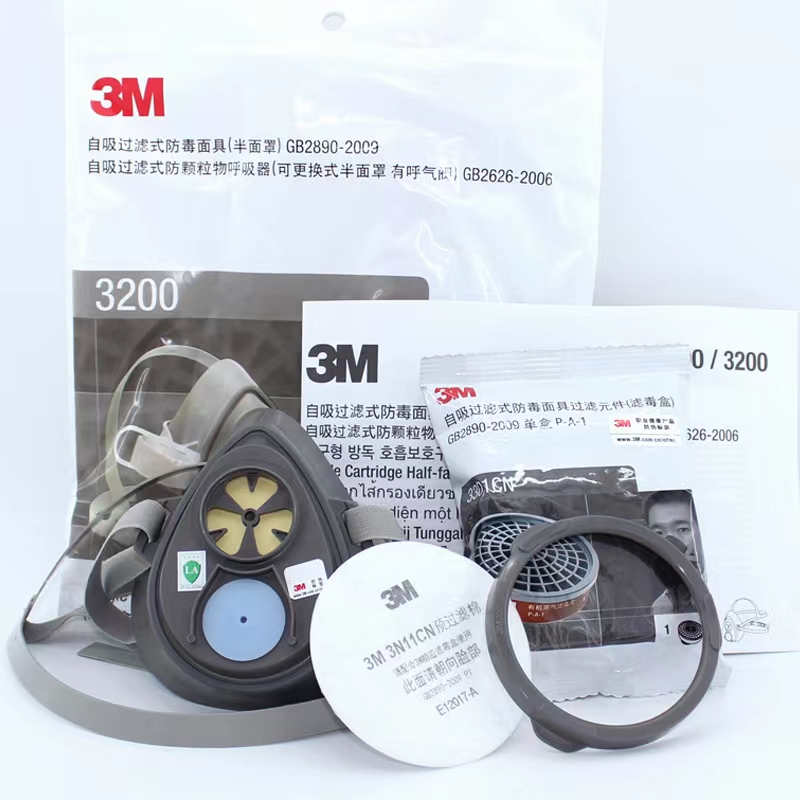 3M 3200 ตลับกรอง 3301 ป้องกันกลิ่นสารเคมี หน้ากากพ่นสี หน้ากากพ่นยา ...