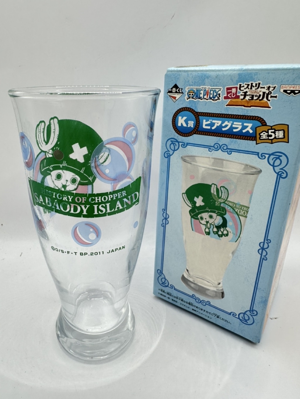 แก้วทรงสูง One Piece Ichiban Kuji History of Chopper Beer Glass ...