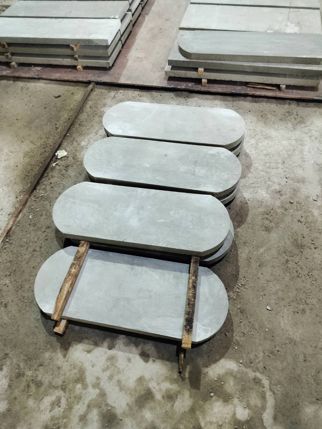 Precast Store แผ่นปูพื้นทางเดินแบบแคปซูล,เสริมเหล็กด้านใน แผ่นปูทางเดินแต่งสวน | Shopee Thailand