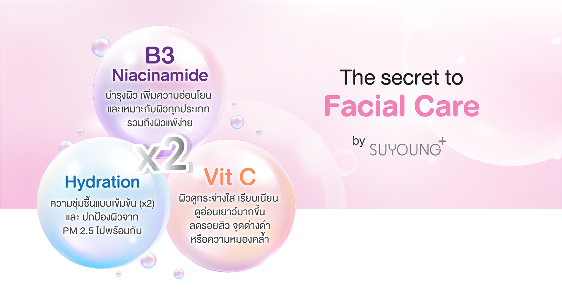 แผ่นมาส์กหน้า SUYOUNG+ ( Bright Aura / Age Defy Lifting / Hydra Shield ...