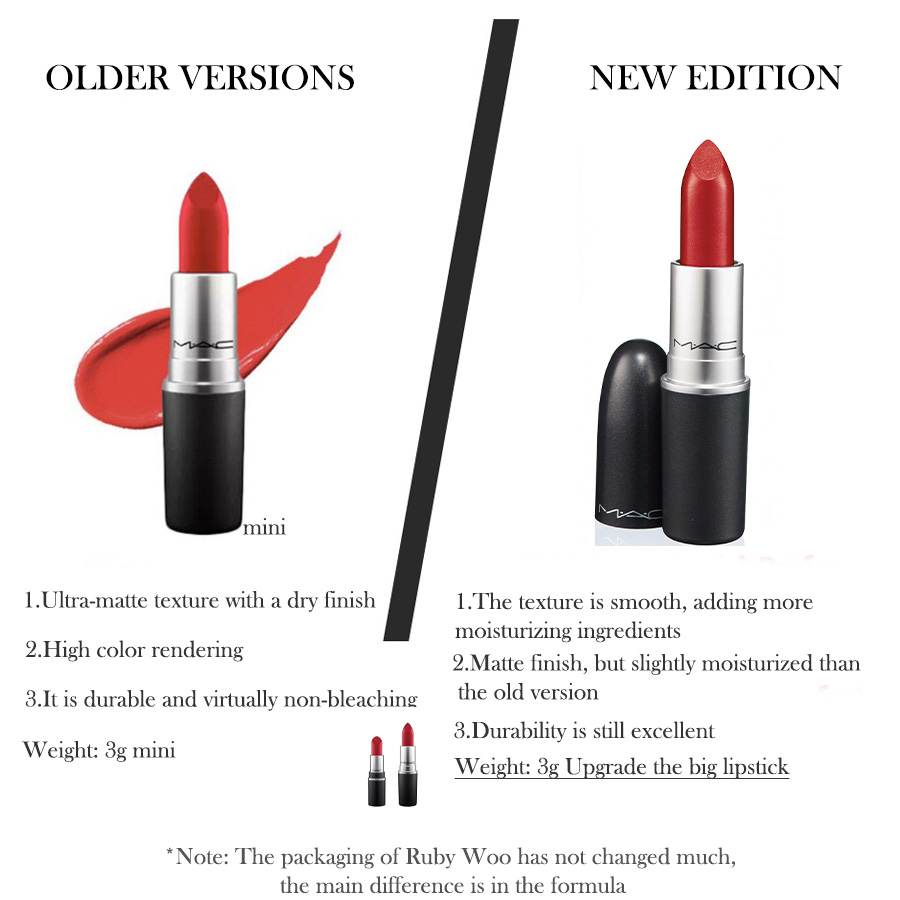 【พร้อมส่ง แท้💯】MAC Lipstick Ruby Woo Lipstick 3g / 602 Chili / Mac 612 ...