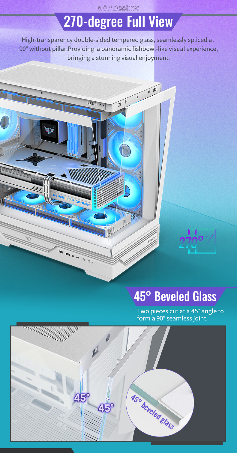 Huntkey MVP Destiny เคสคอม ATX ใส่พัดลม 10 ตัว รองรับ Type-C | แข็งแรง ...