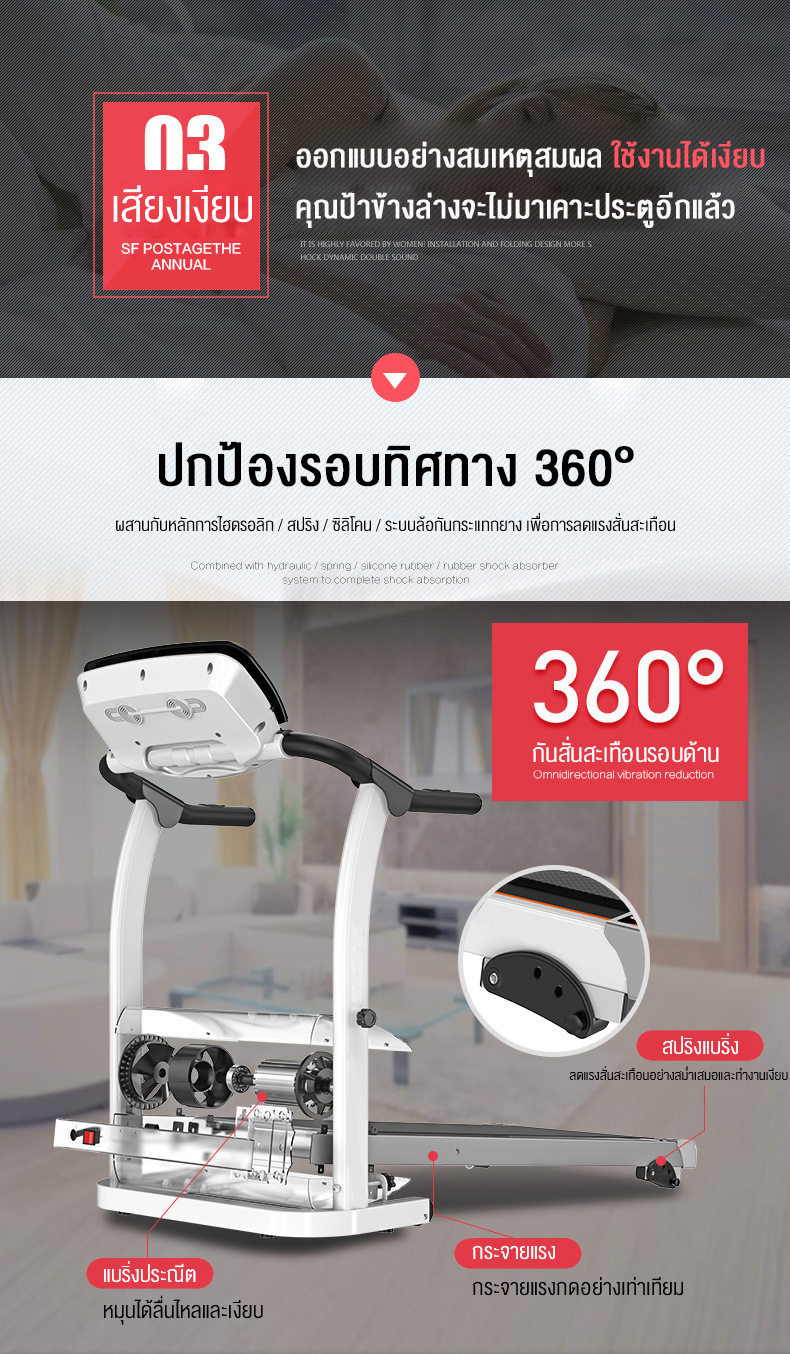 KEEP GOING MAX ลู่วิ่งไฟฟ้า 3.5 แรงม้า+พร้อมระบบรับแรงกระแทก สามารถพับเก็บได้ประหยัดเนื้อที่ สี ...