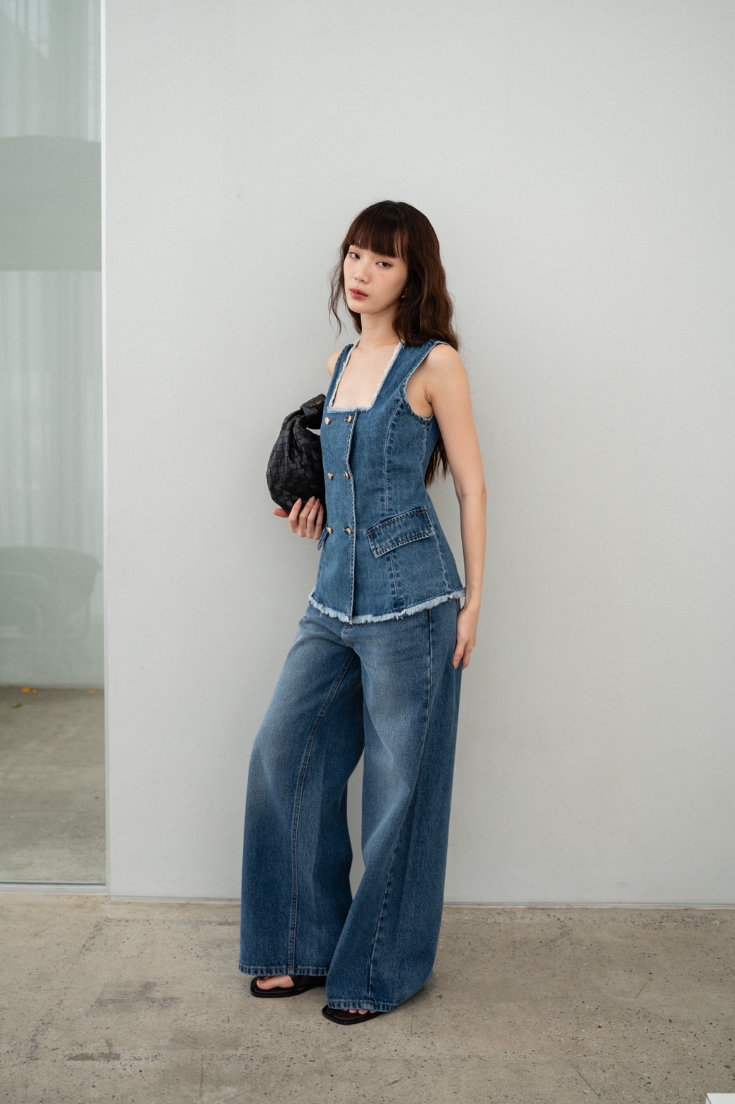 Wara curved BAGGY jeans - 8 colors | Shopee Thailand