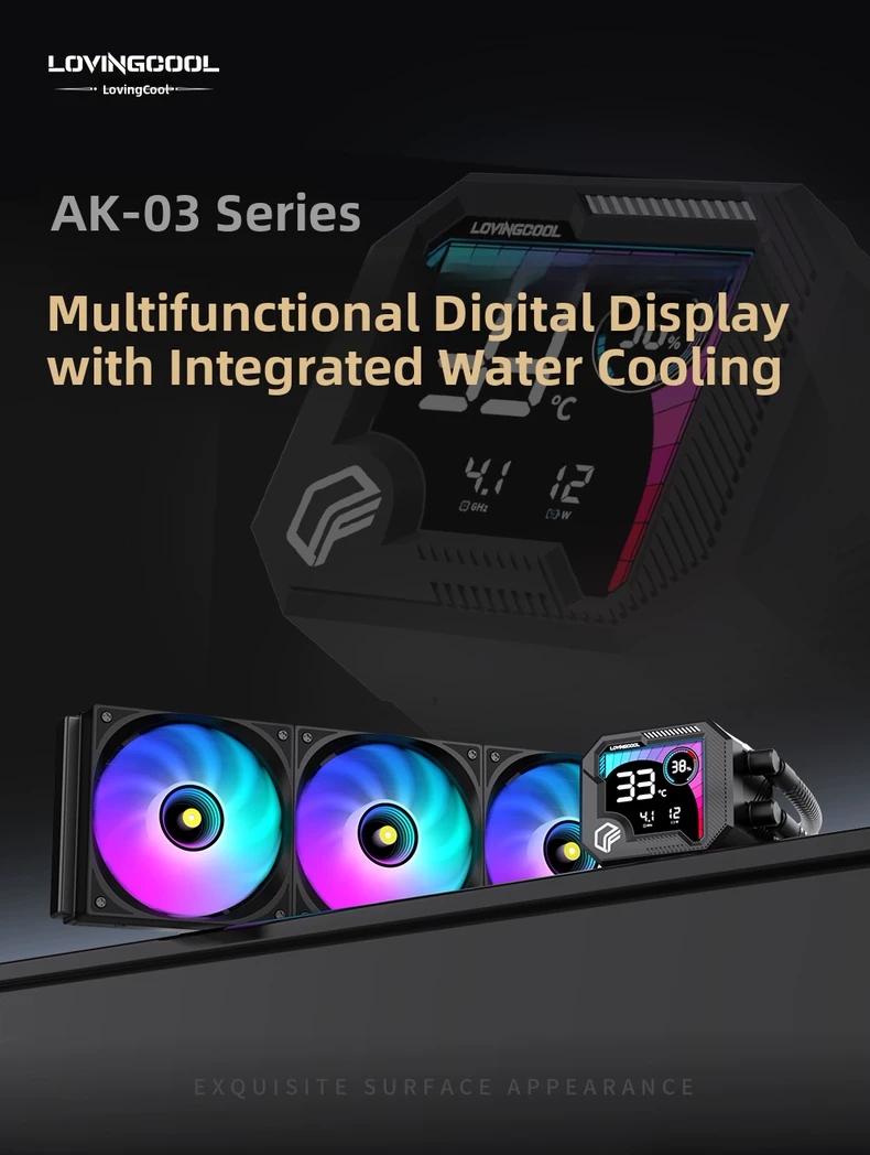CPU LIQUID COOLER (ระบบระบายความร้อนด้วยน้ำ) LOVINGCOOL AK03 Series 240 ...