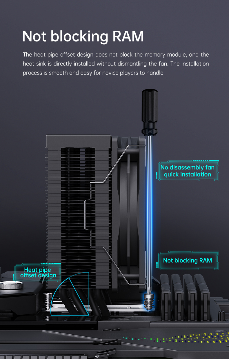 CPU AIR COOLER (พัดลมซีพียู) SNOWMAN MT6-V3 Series Intel LGA115X / 1200 / 1700 AMD: AM3 / AM4 ...