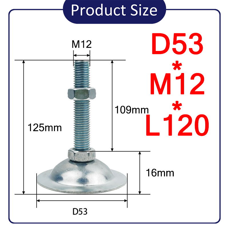 ขาฉิ่งปรับระดับ foot adjustable M12 M16 แข็งแรง ทนทาน ไม่เป็นสนิม ...