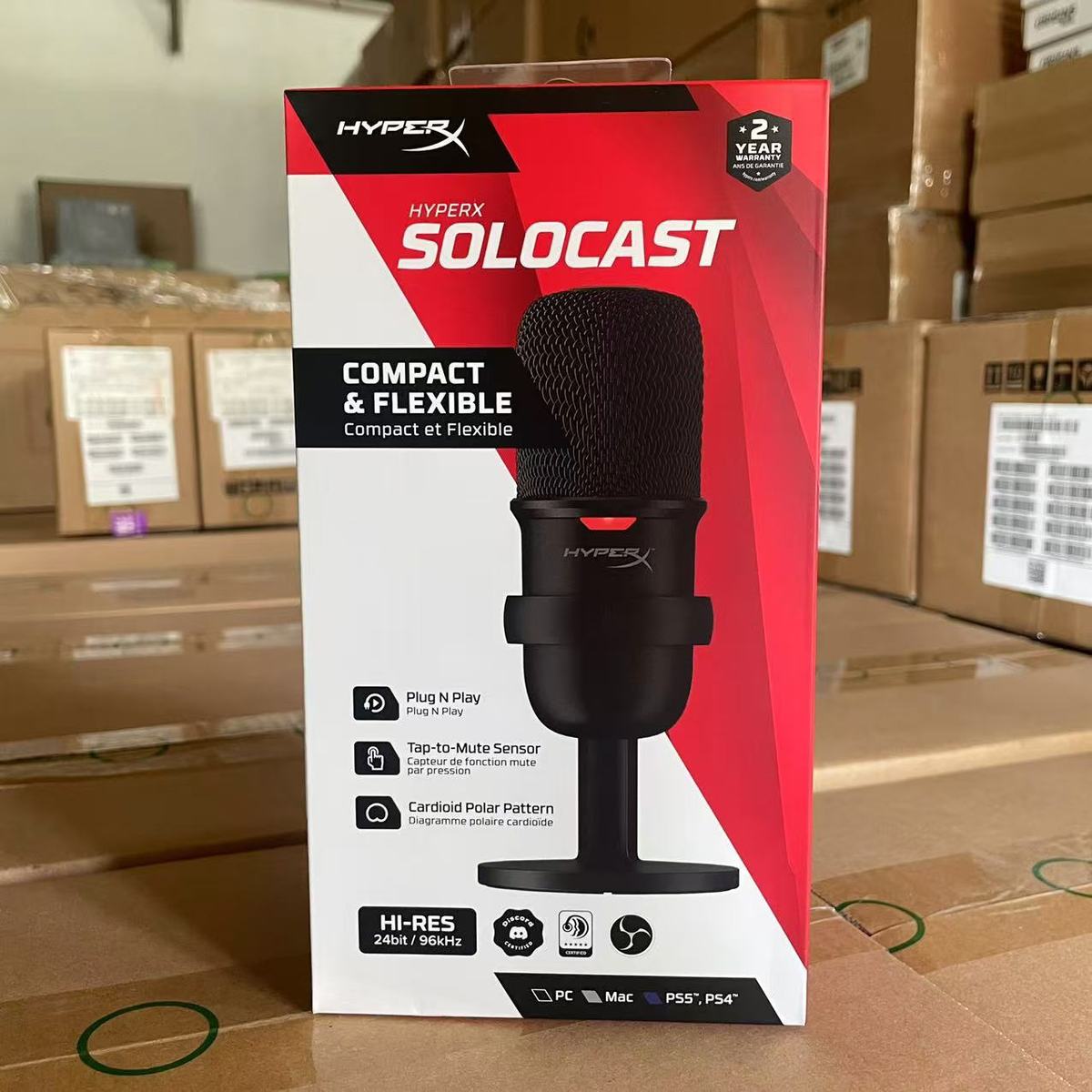 Hyperx Quadcast S SOLOCAST 2S microphone with extremely unknown sound pulse and sound wave ...