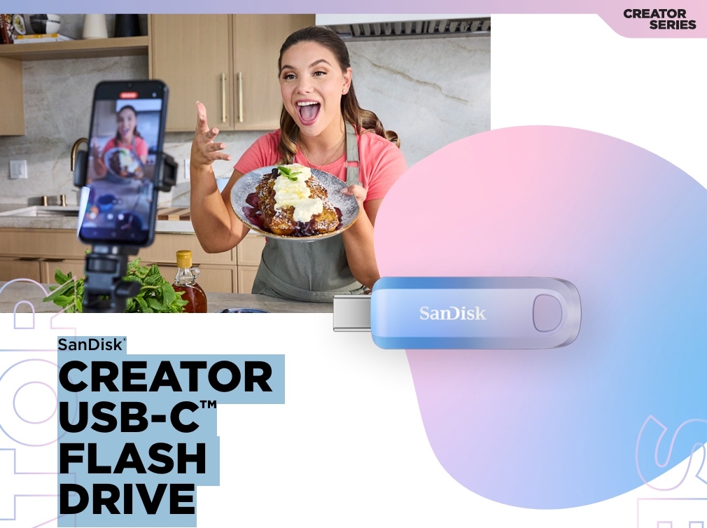 SanDisk® CREATOR USB-C™ FLASHDRIVE 256G 512G 1TB (SDCZ75C-xx-G46 ...