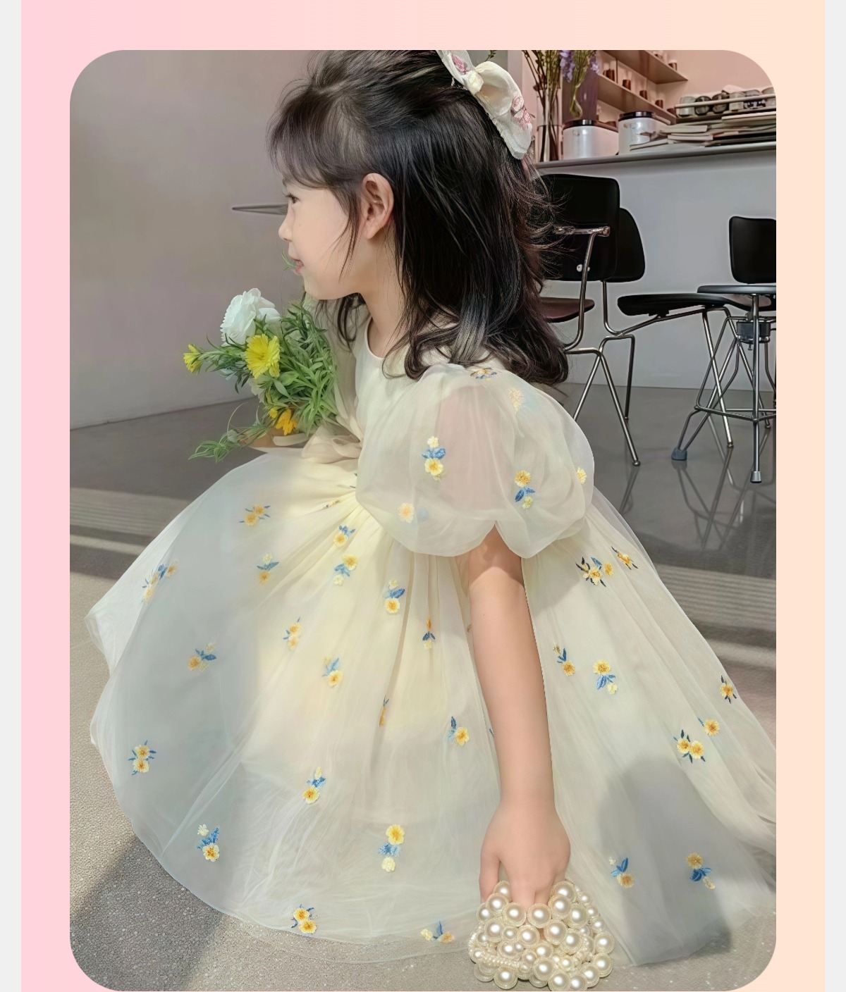 PRINCESS KESLI เด ็ กสาวชุดฤดูร ้ อนสําหรับเด ็ ชุดเดรสเจ้าหญิง แขนสั้น ...