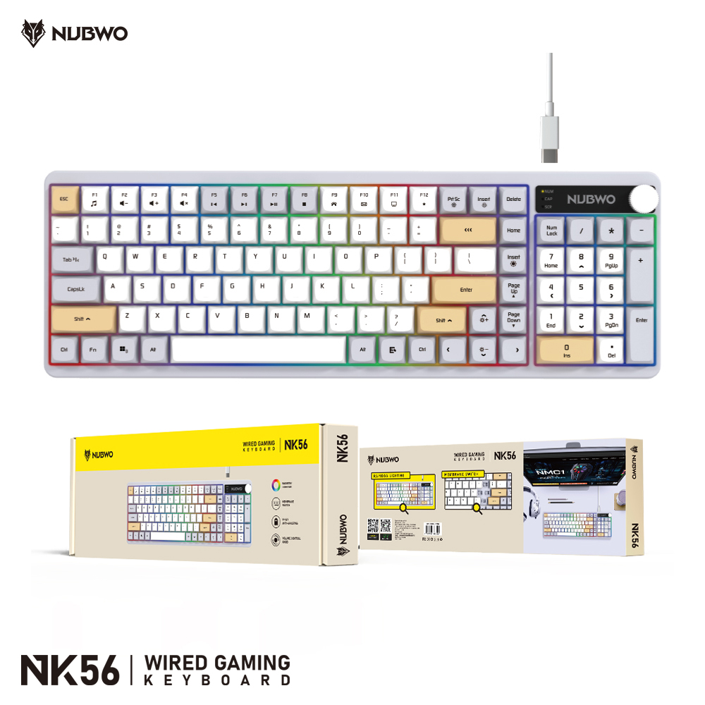 Nubwo NK-56 Keyboard Gaming Membrane Switch มีภาษาไทย/อังกฤษ ปุ่มนุ่ม ...