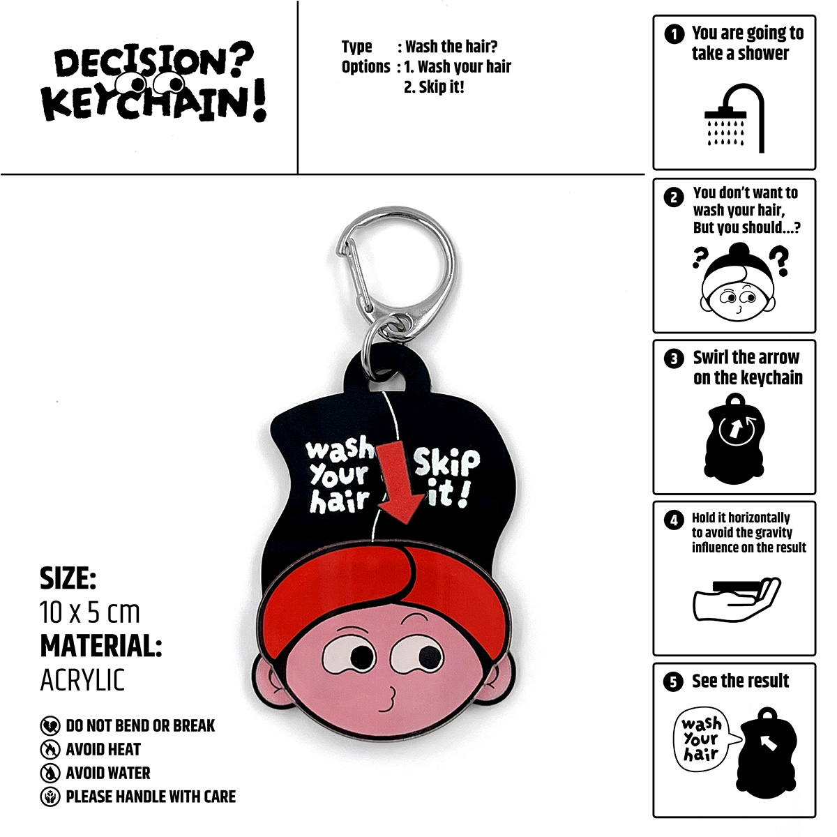 Decision Keychain - พวงกุญแจช่วยตัดสินใจ | Shopee Thailand
