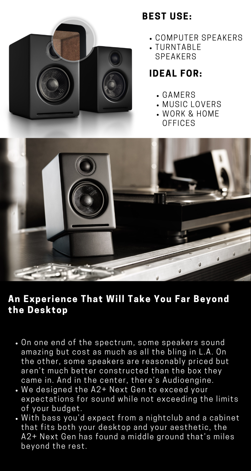 Audioengine A2+ Wireless Next Gen ลำโพงบลูทูธ 5.3 Hi-Rec USB-C aptX-HD ...