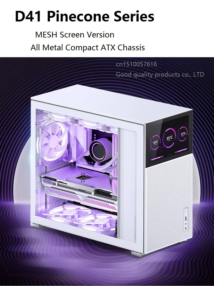 ส่งด่วน+โค้ดลด D41 เคสหรู ติดจอlcdหน้าได้ ATX ทรงเตี้ยขาว ดำ Jonsbo ...