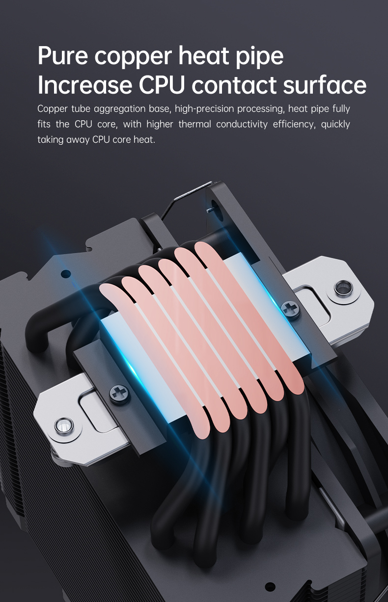 CPU AIR COOLER (พัดลมซีพียู) SNOWMAN MT6-V3 Series Intel LGA115X / 1200 / 1700 AMD: AM3 / AM4 ...