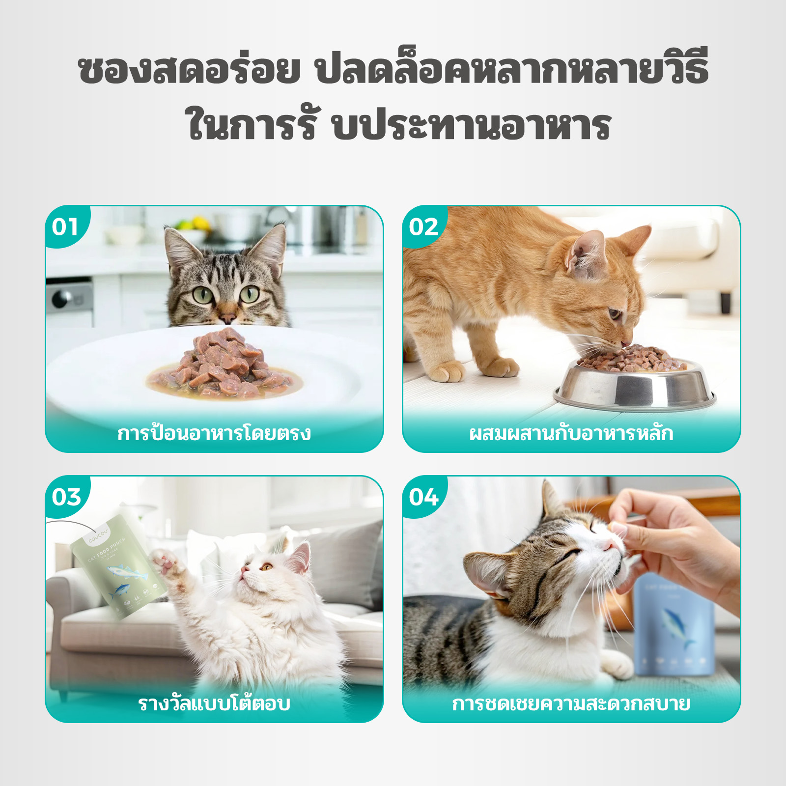 Coucou 85 กรัม*12 อาหารเปียกแมว สุขภาพดี | Shopee Thailand