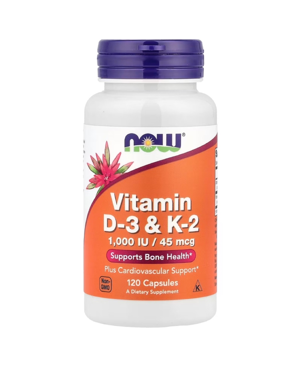 D3 K2 NOW Foods, Vitamin D-3 & K-2, 120 Veg Capsules | Shopee Thailand