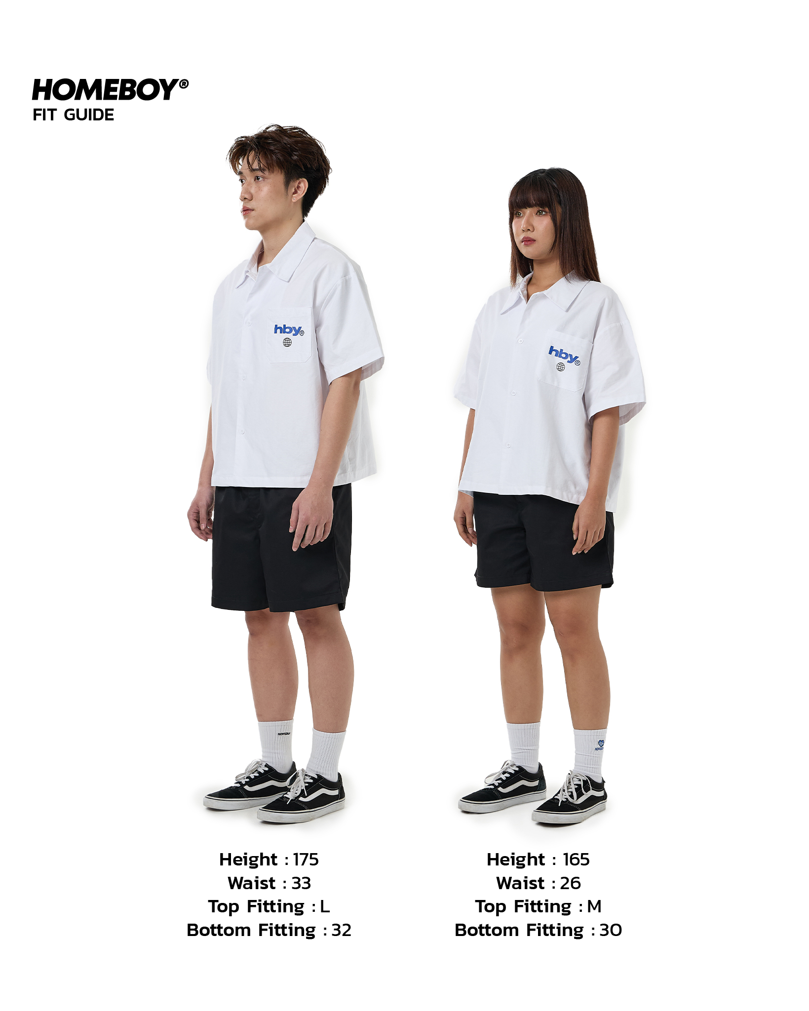 ️[ส่งเร็ว กทม. 1 วัน] ️HOMEBOY เสื้อเชิ้ตทรง crop รุ่น HB.STRIPS.BOY ...
