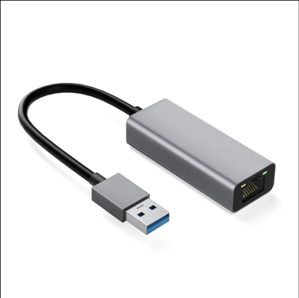 1000Mอะแดปเตอร์เครือข่ายอีเทอร์เน็ต USB 3.0 Type C ตัวผู้ถึง RJ45 Lan ...