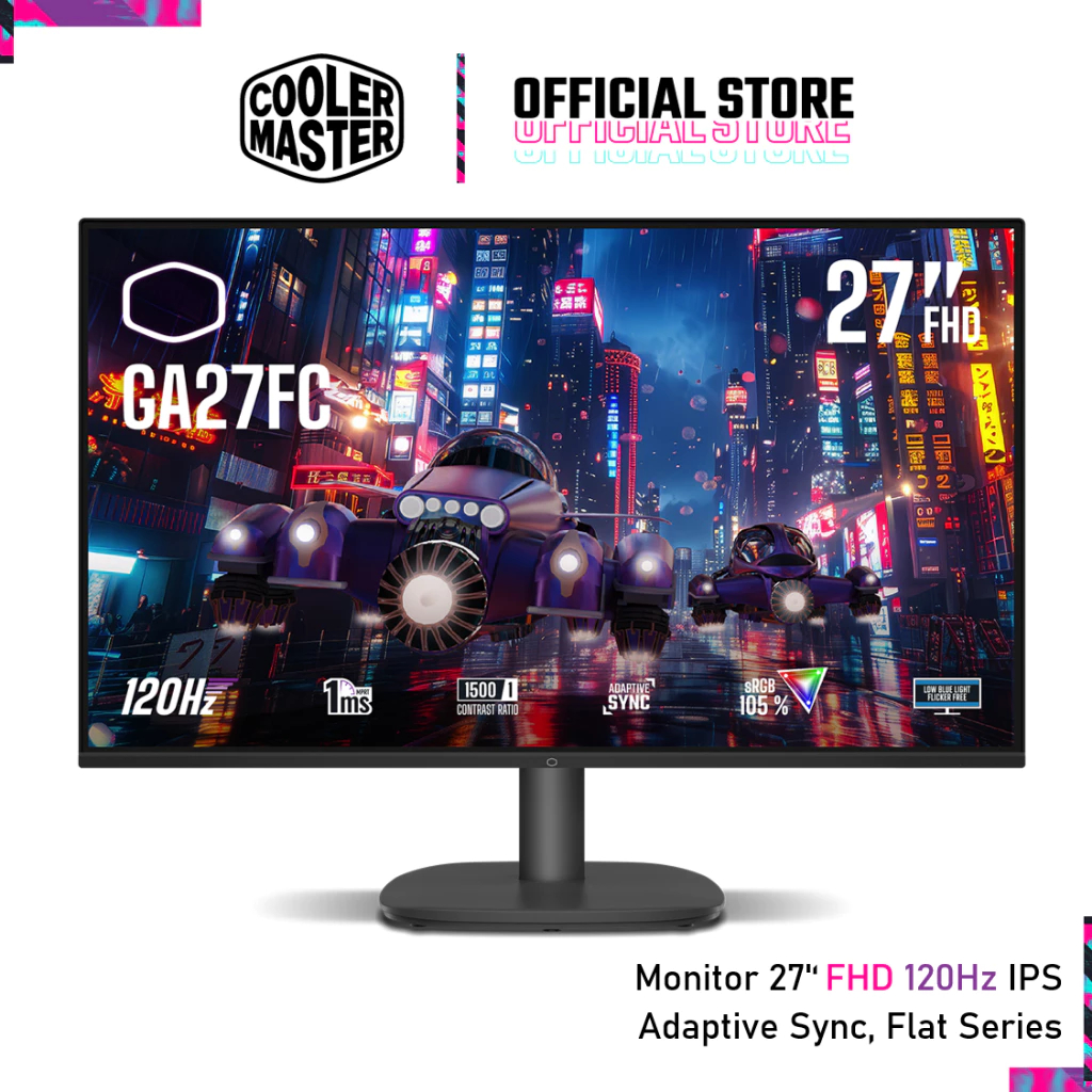 Cooler Master Monitor GA22FC 21.45" / 24.5'' /27'' FHD 100Hz VA US Cord ...
