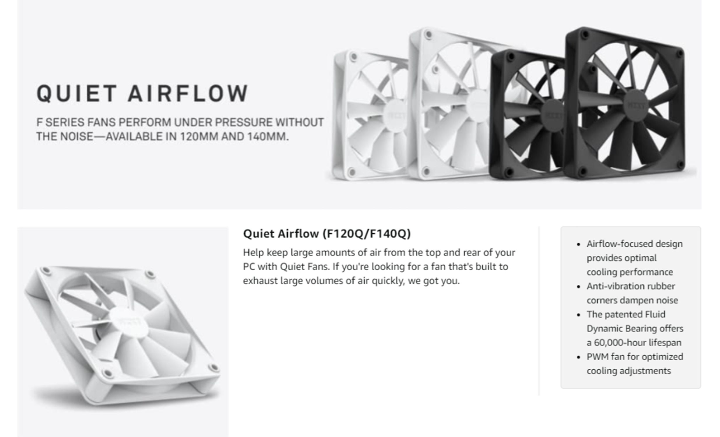 NZXT F120Q 120MM SINGLE PACK ให้การระบายความร้อนที่มีประสิทธิภาพสูงและ ...