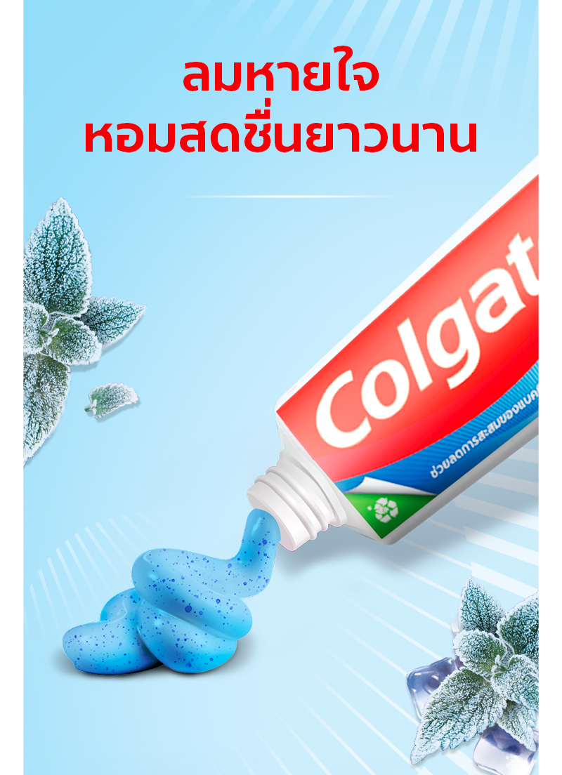 ยาสีฟัน คอลเกต เกลือ มิ้นท์เย็นสดชื่น 150g รวม 3 หลอด Colgate Salt ...