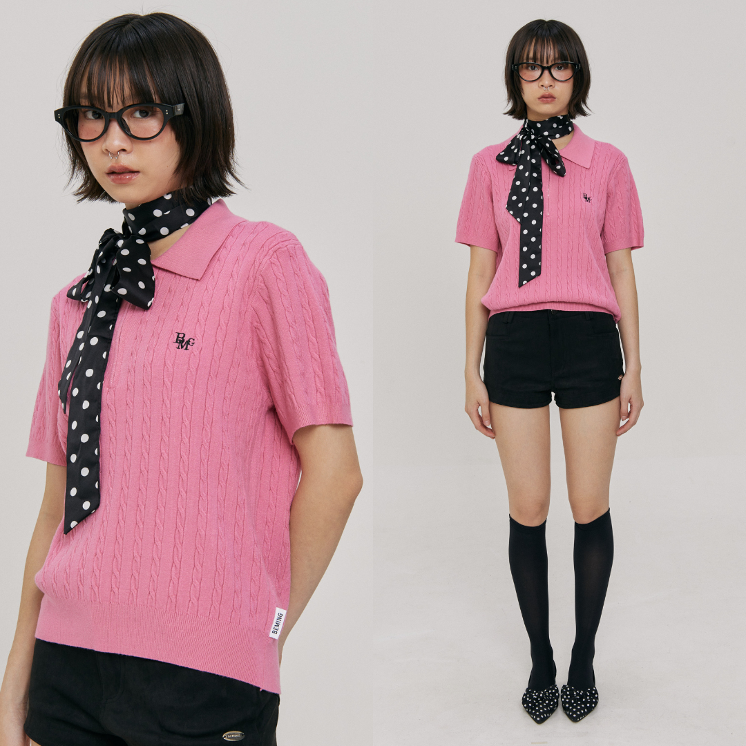 Bemingtop980(S-M)-Zippy Polo Knit – เสื้อโปโลซิปคอ สไตล์น่ารักแต่แอบเท่! | Shopee Thailand
