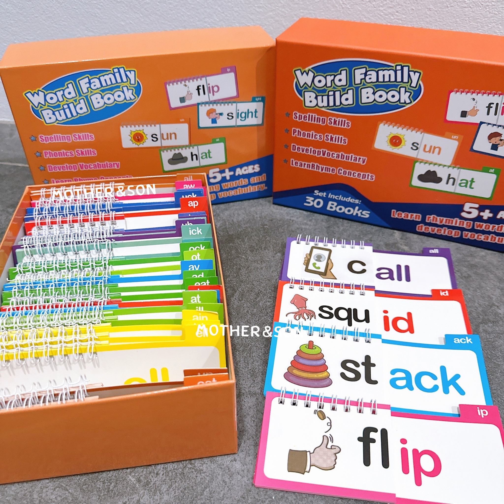 🔥ชุดฝึกหัดอ่าน Letter Sounds Flash Cards - ชุด Word Family Build Book ...