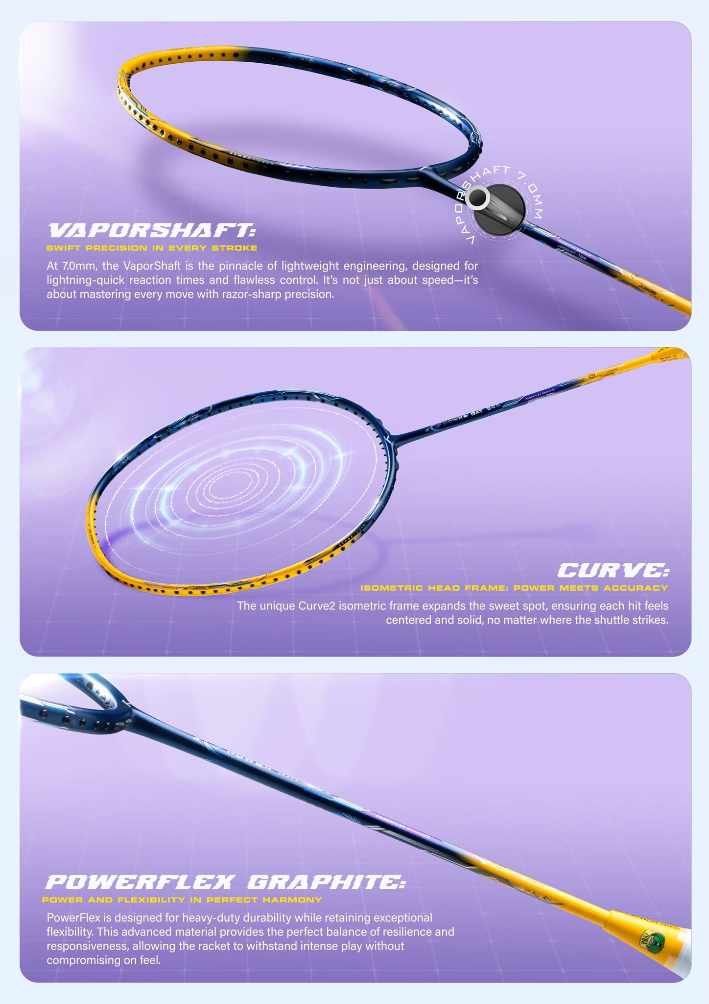 HUNDRED POWER RAY 900 ไม้แบดมินตัน แถม ถุง + กริป + เอ็น (ก่อนสั่งโปรด ...