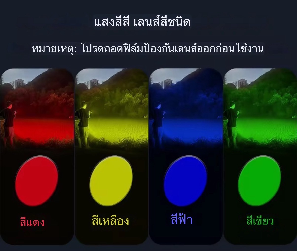 ไฟฉายพกพาสีเรืองแสง AK177-1 /AK177 มี2รุ่น ซูม Rower Vank 3000M ...