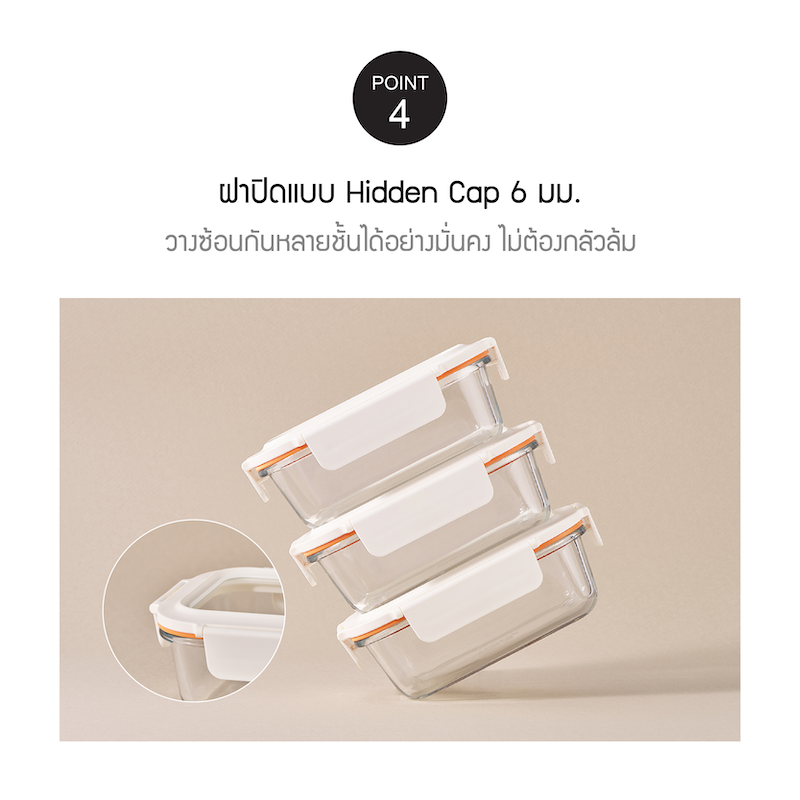 LocknLock The Cube กล่องใส่อาหาร ความจุ 300ml. - 1000ml. รุ่น THE CUBE ...