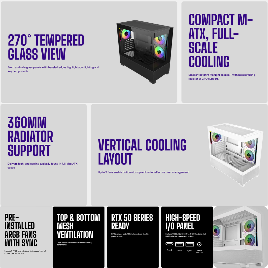 เคสคอมพิวเตอร์-ATX Cooler Master Elite 490 mATX | ใส่การ์ดจอ RTX 50 / หม้อน้ำ 360mm ได้ | Shopee ...