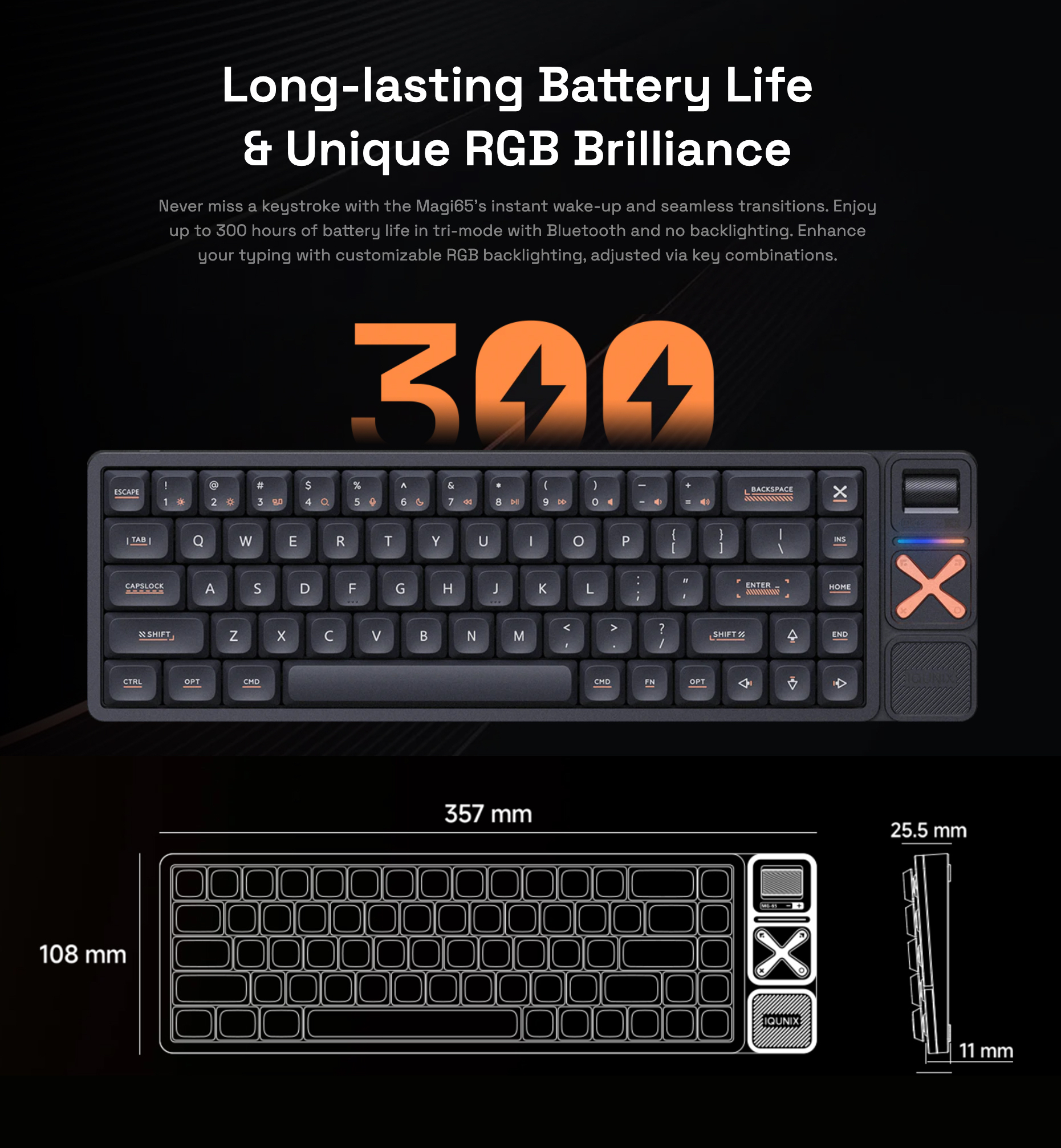 (พร้อมส่งจากไทย) แมคคานิคอลคีย์บอร์ด IQUNIX MG65 PRO Magi65 pro ...