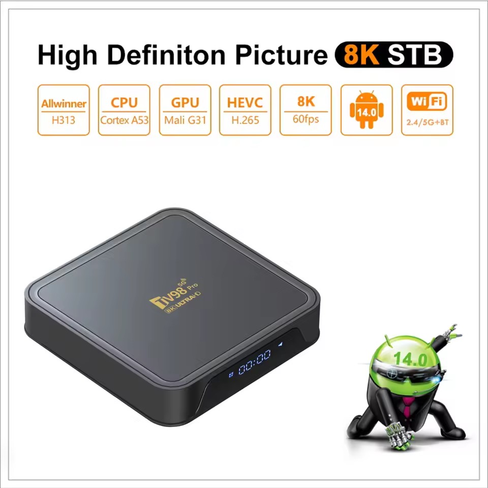 2025 Android TV Box monomax TV98 PRO RAM8G+ROM128GB Wi-Fi 5g Android 14 ...