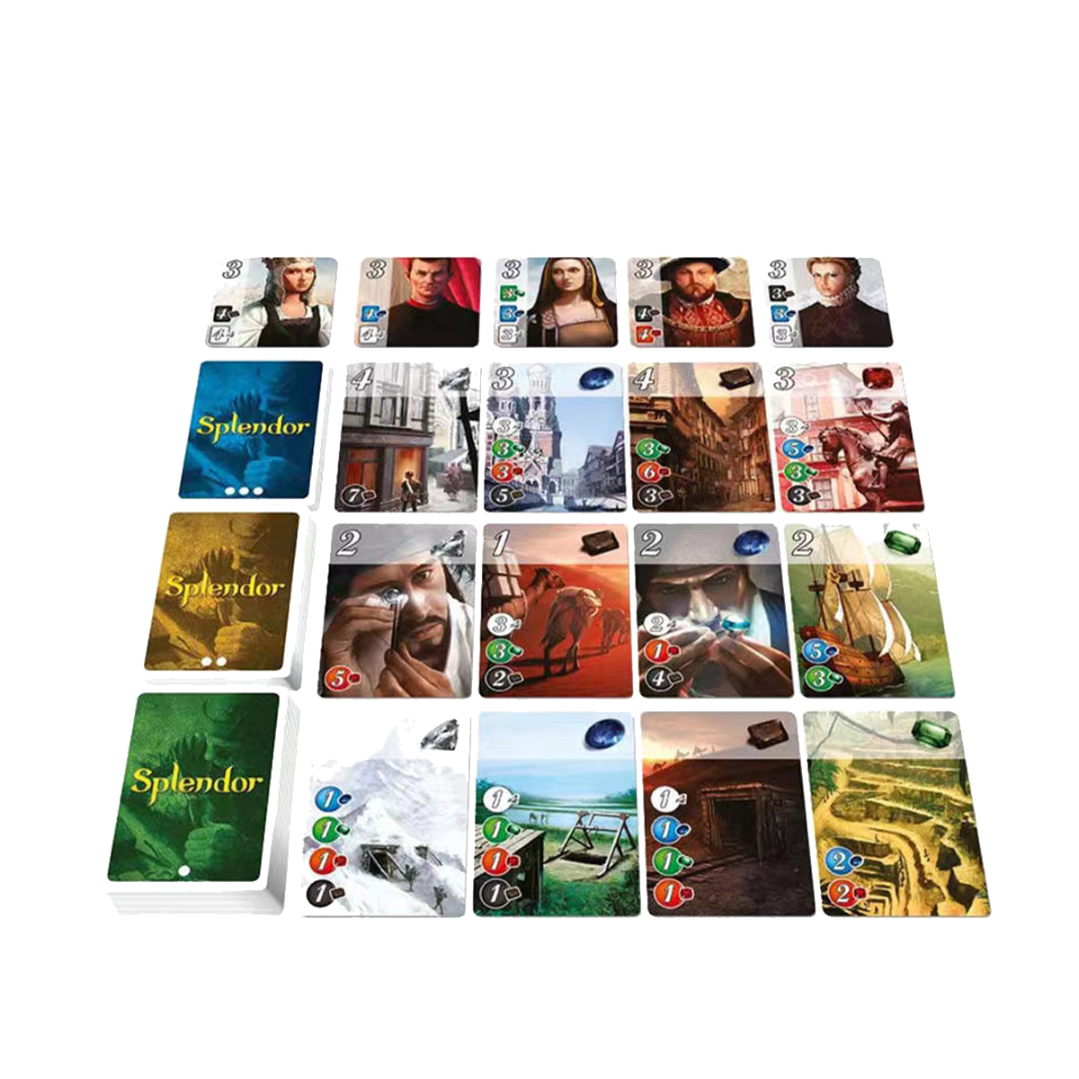 Splendor Board Game (ภาษาอังกฤษ) - เกมกระดาน เกมซื้อขายเพชร | Shopee ...