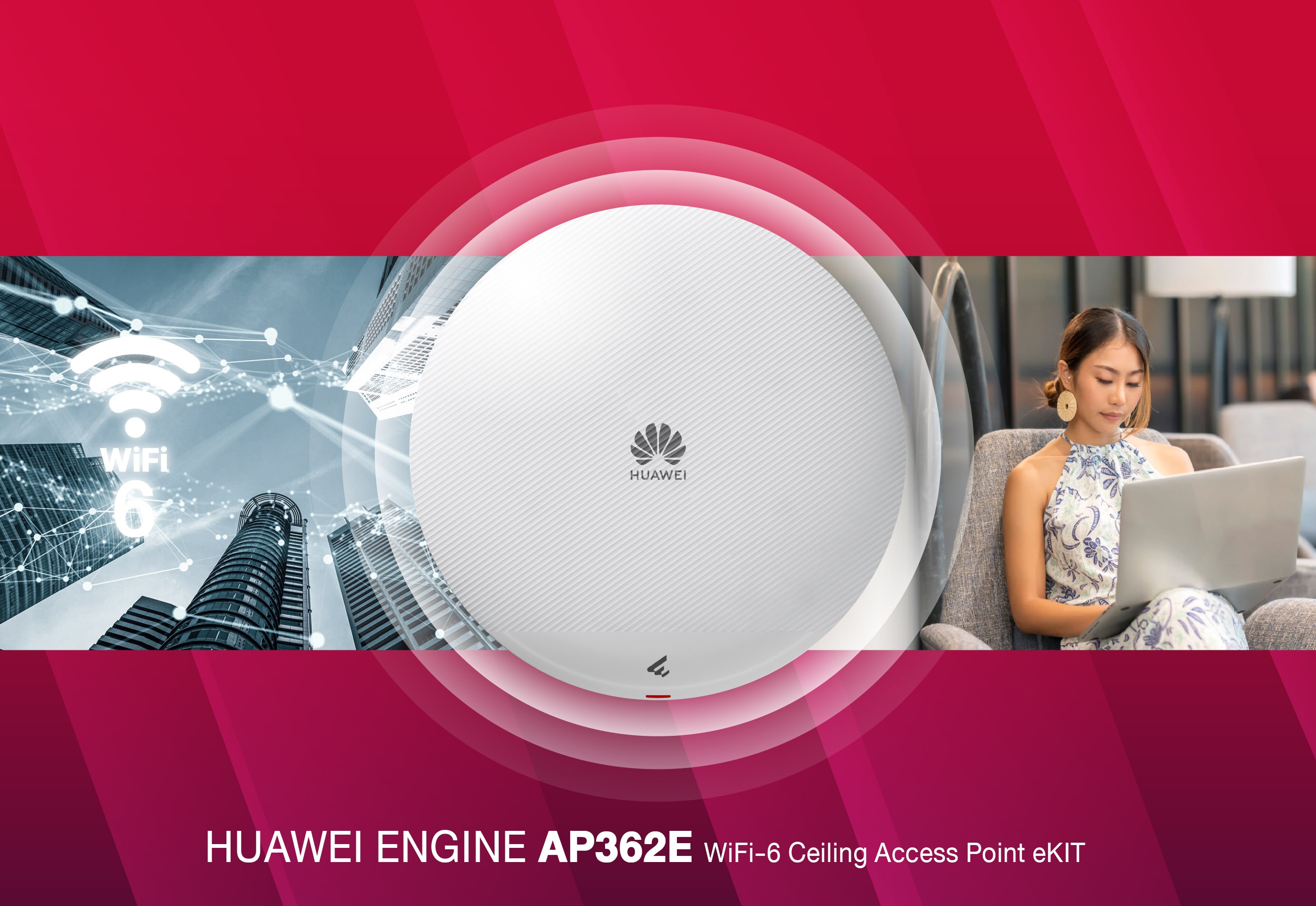 Huawei eKit รุ่น AP362E Wireless Access Point AX3000 Dual-Band Wi-Fi 6 ...